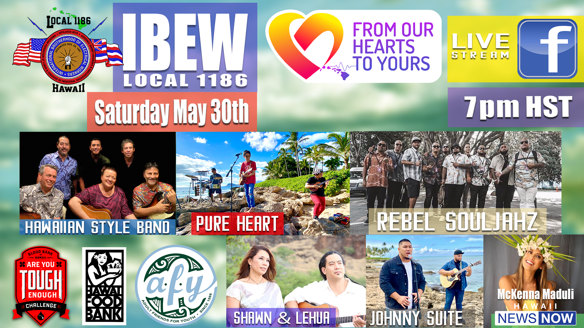 “From Our Hearts to Yours” on FB live tonight! – IBEW 1186